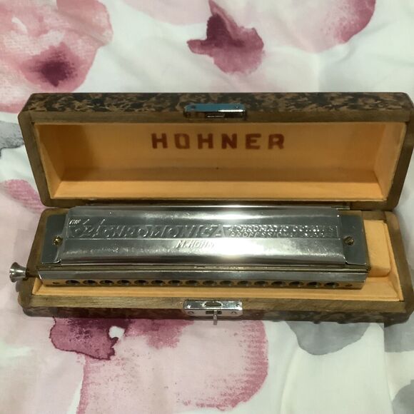 HOHNER | Other | Hohner 64 Chromonica Harmonica 4 Chromatic Octaves Professional Model Case Box ...